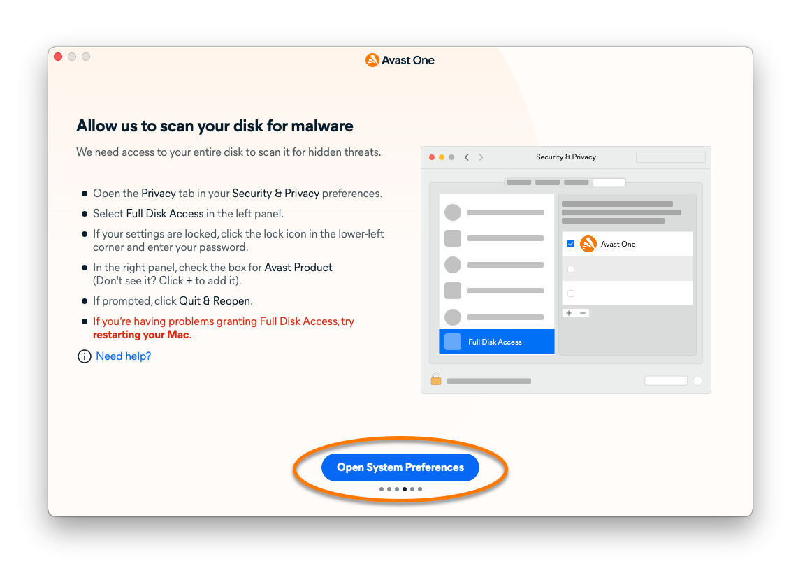 How to allow all protection permissions on macOS | Avast
